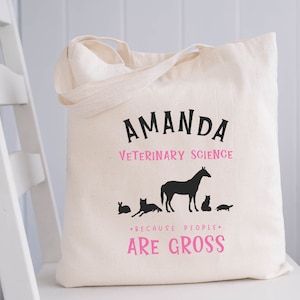 Veterinarian Tote Bag, Personalized Vet Gift, Custom Vet Gift, Small ...