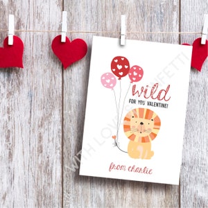 WILD FOR YOU Animal Valentine Favor Bags Personalized Valentine Favor ...