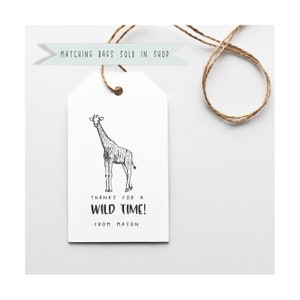 Wild Animal Printable Party Tags, Party Animal Favor Tags, Printable ...