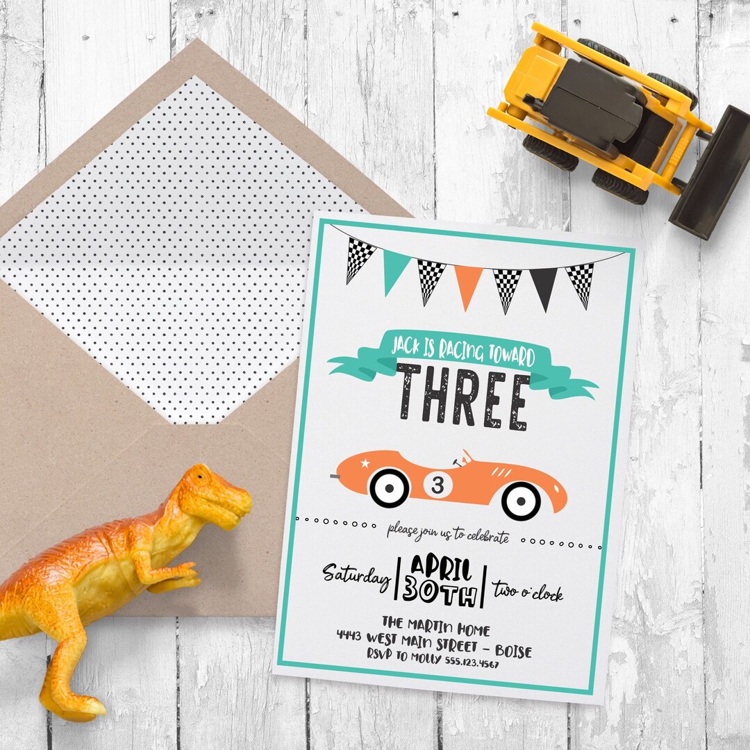 RETRO RACE Car Racing Theme Party Printable Party - Etsy