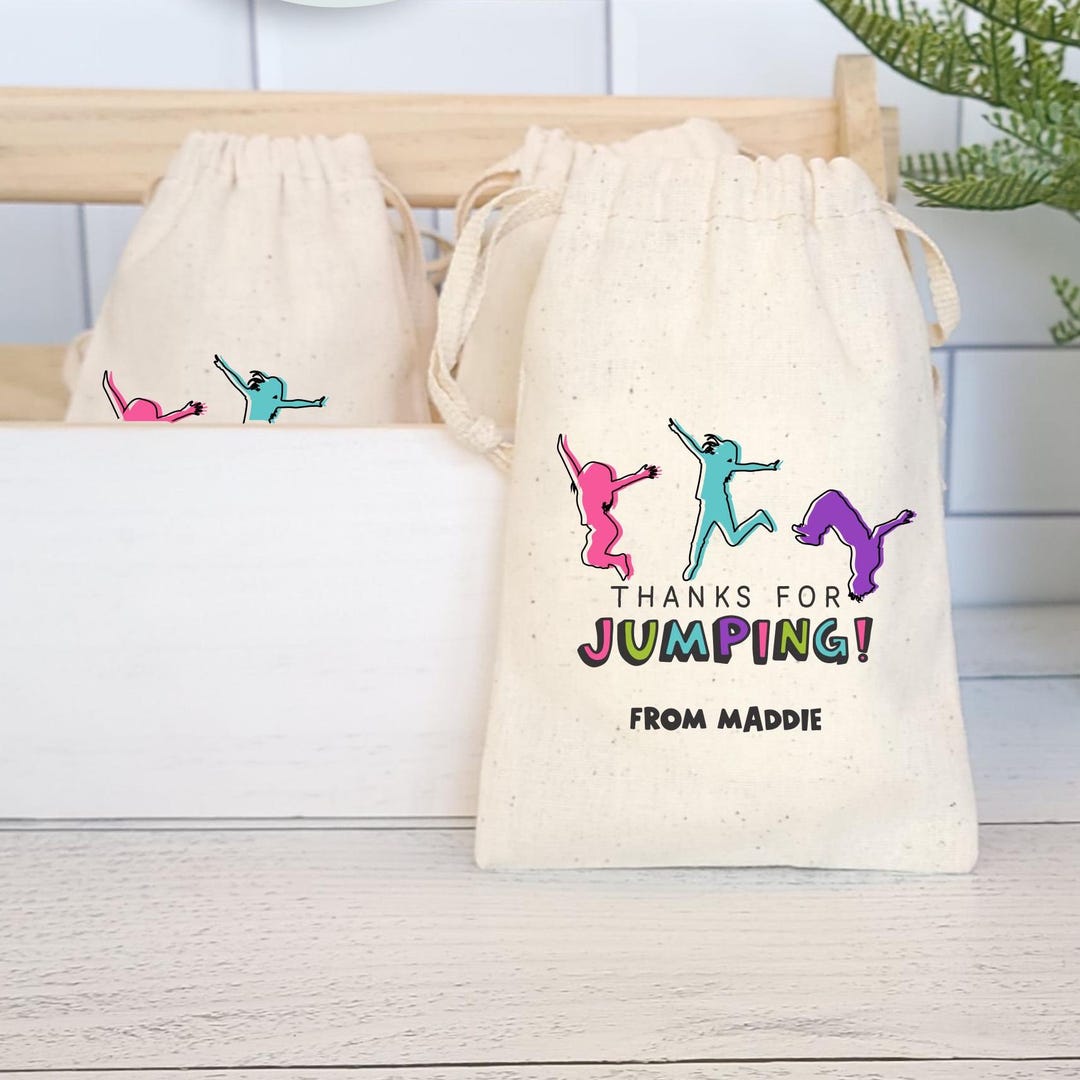 Jump Party Favor Bags, Trampoline Park Party, Jumping Party, Trampoline ...