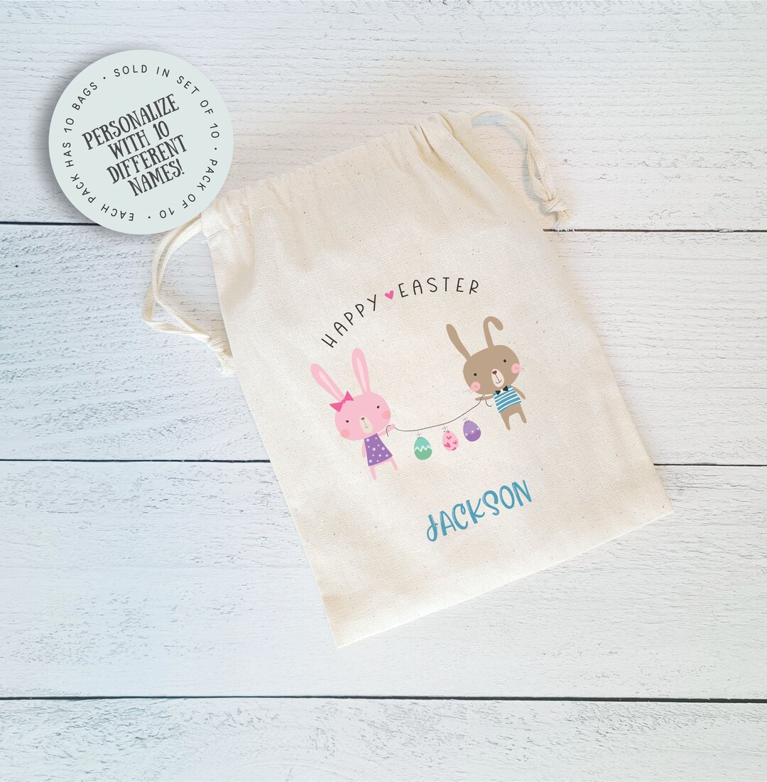Personalized Easter Favor Bags, Personalized Easter Bags, Easter Treats ...