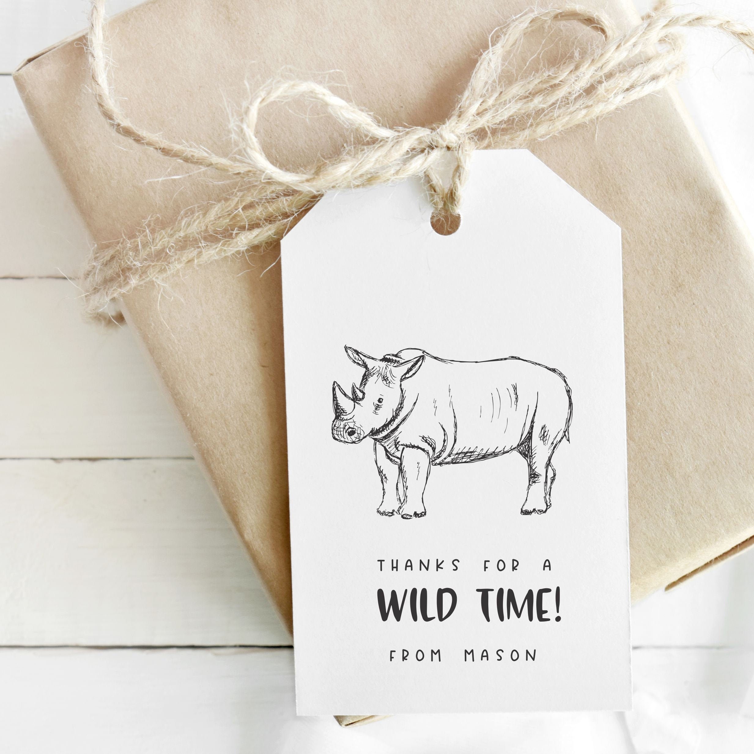 Wild Animal Printable Party Tags, Party Animal Favor Tags, Printable ...