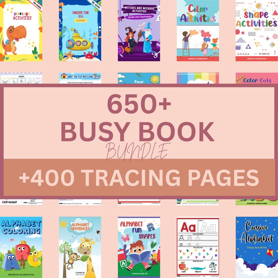 Printable Toddler Learning Binder, Busy Book Bundle (digital Download ...