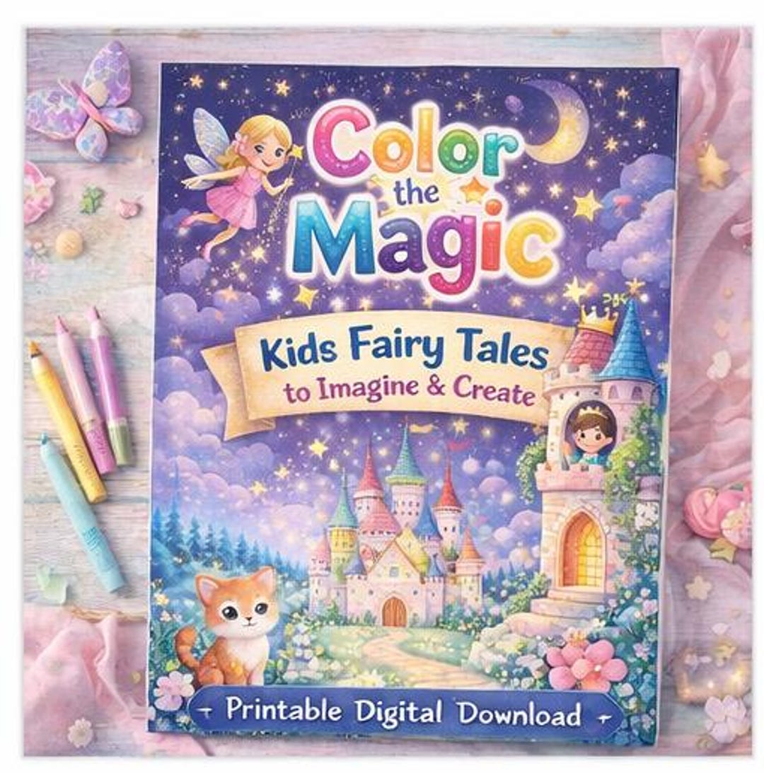 Color the Magic – Kids Fairy Coloring Pages - Etsy