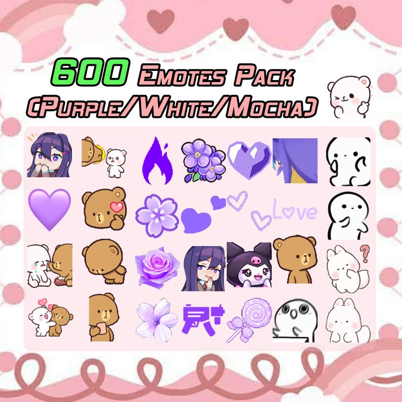 600 EMOTES PACK | Includes Letters, Numbers, Phrases, Emoji, Gifs ...