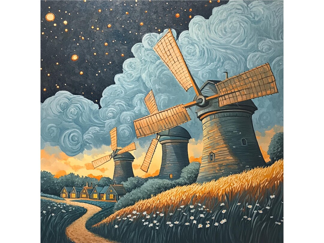 Mill Clipart, Png Windmill Clipart Village House Clipart - Etsy