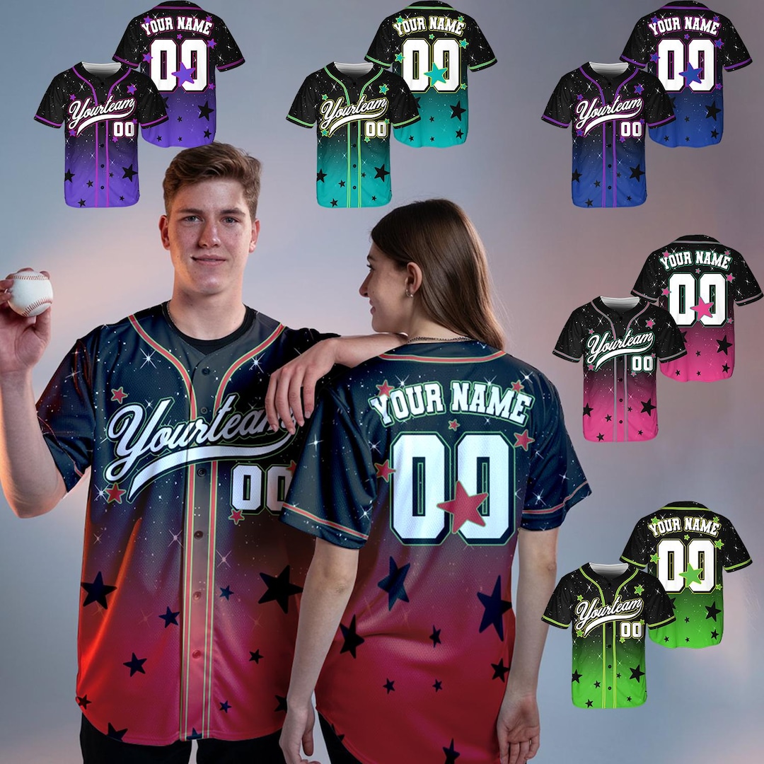Custom Galaxy Baseball Jersey, Personalized Team Jersey - Etsy