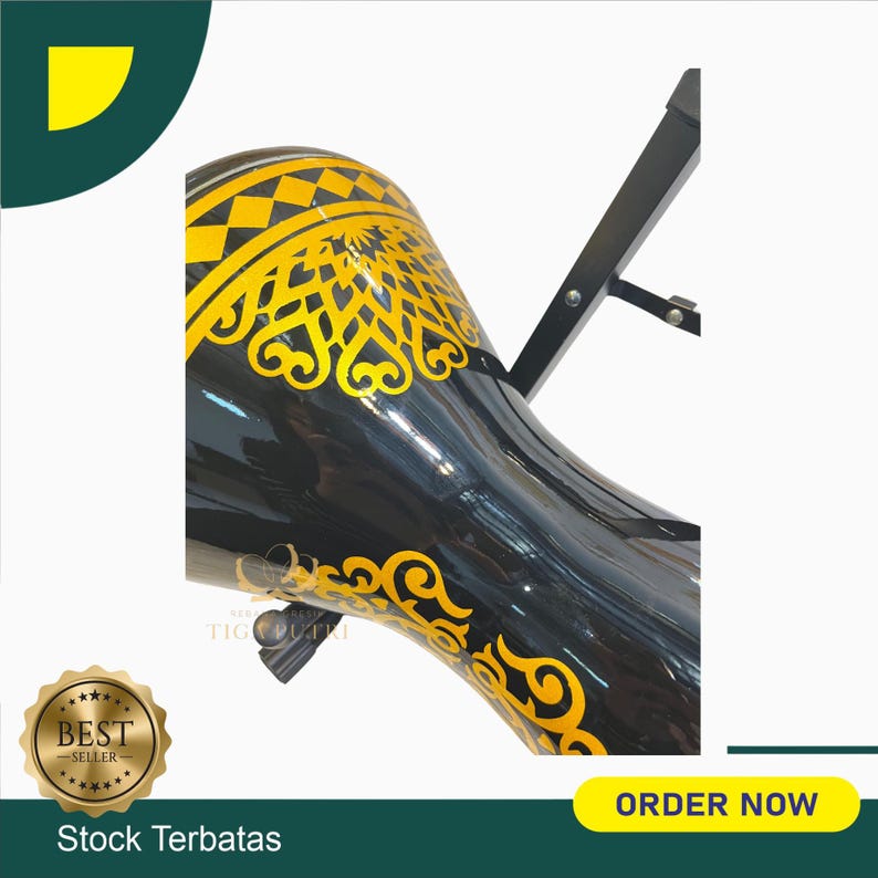 8-inch Black & Gold Darbuka Drum – Flame Head Arabic Doumbek ...