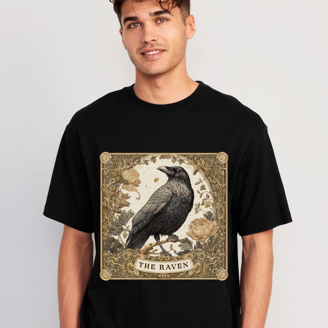 Vintage Raven PNG Gothic Tarot Card Dark Academia Bird Clipart ...
