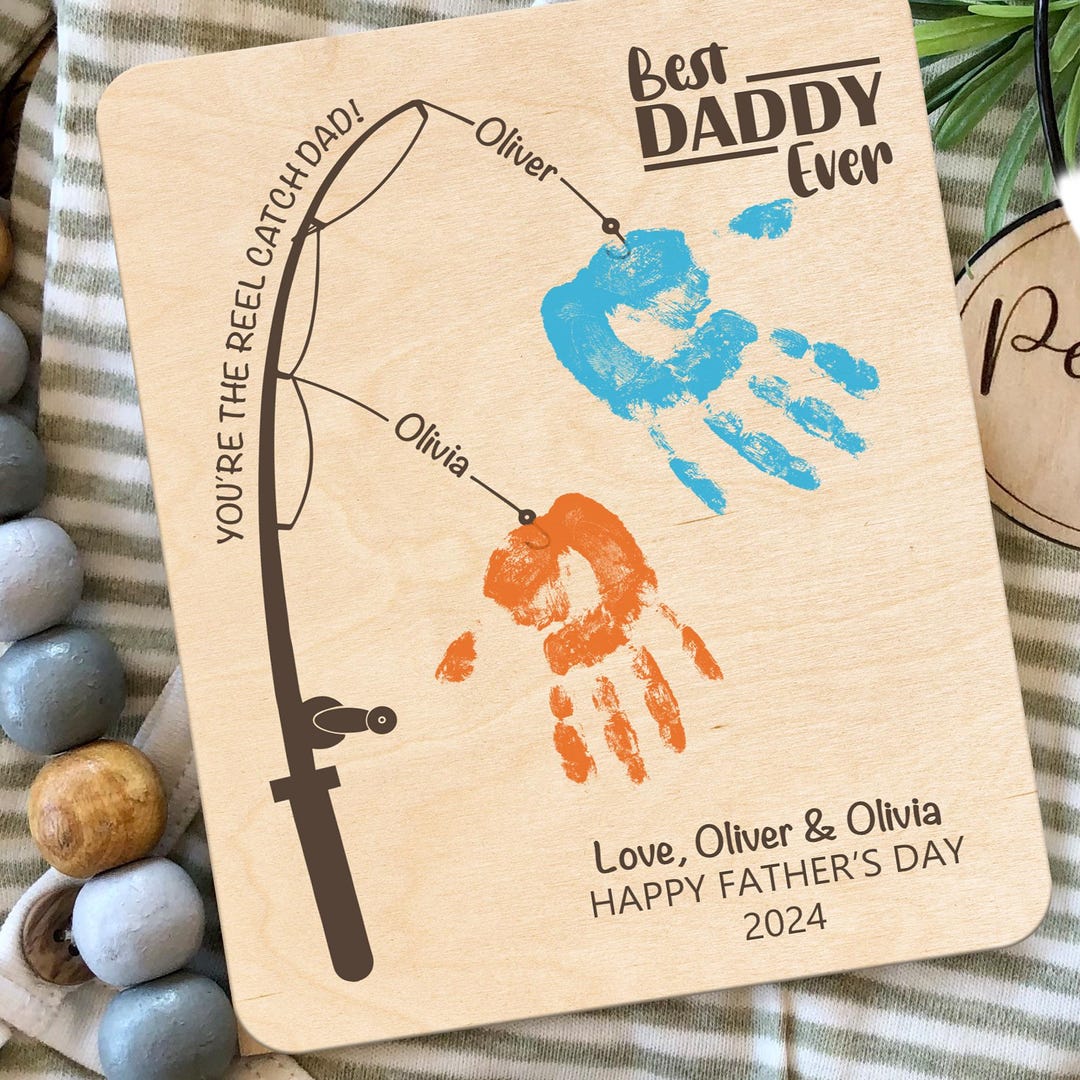 Personalized Best Daddy Ever Hand Sign – Custom Father’s Day Gift From ...