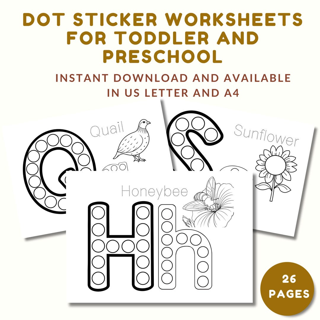 Dot Sticker Worksheet, Do a Dot Alphabet Printable Worksheets, Alphabet ...