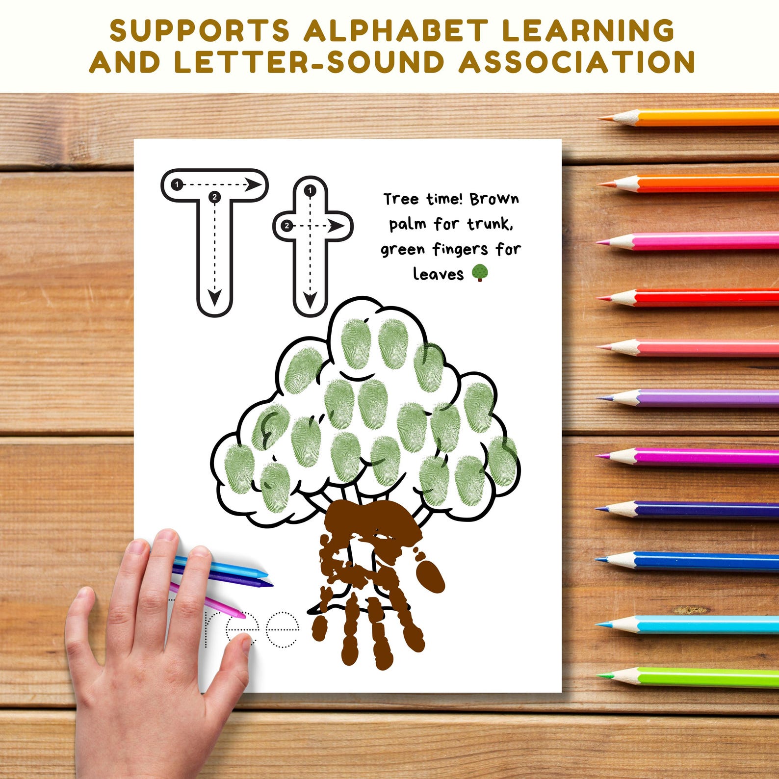 Preschool Handprint Book A–Z, Alphabet Handprint Craft, Keepsake for ...