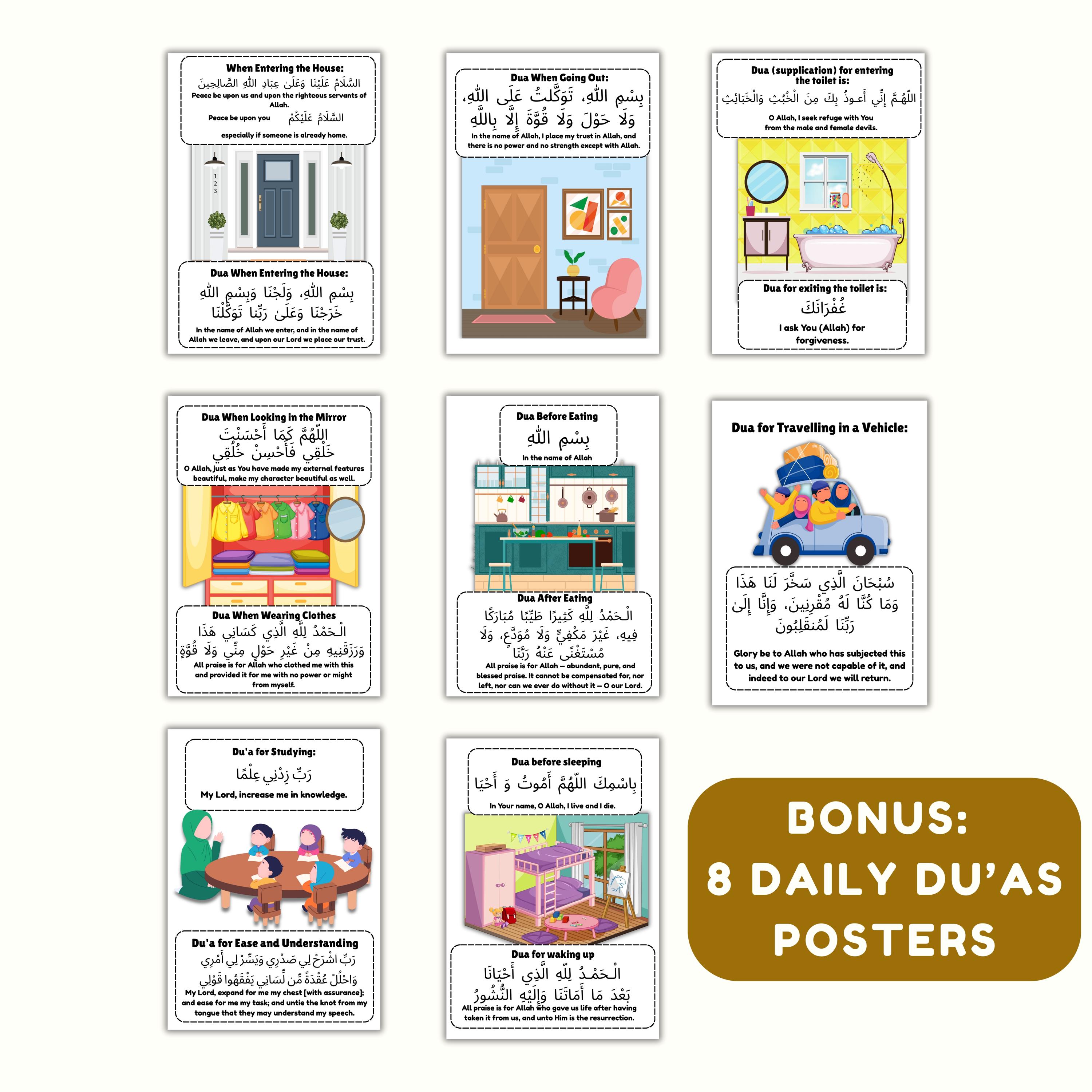 Muslim Kids Daily Routine Chart – Islamic Chore Tracker Printable With ...