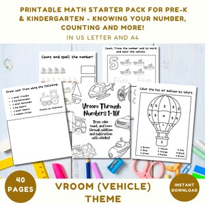 Printable Math Worksheets for Kindergarten, 40 Pages Addition ...