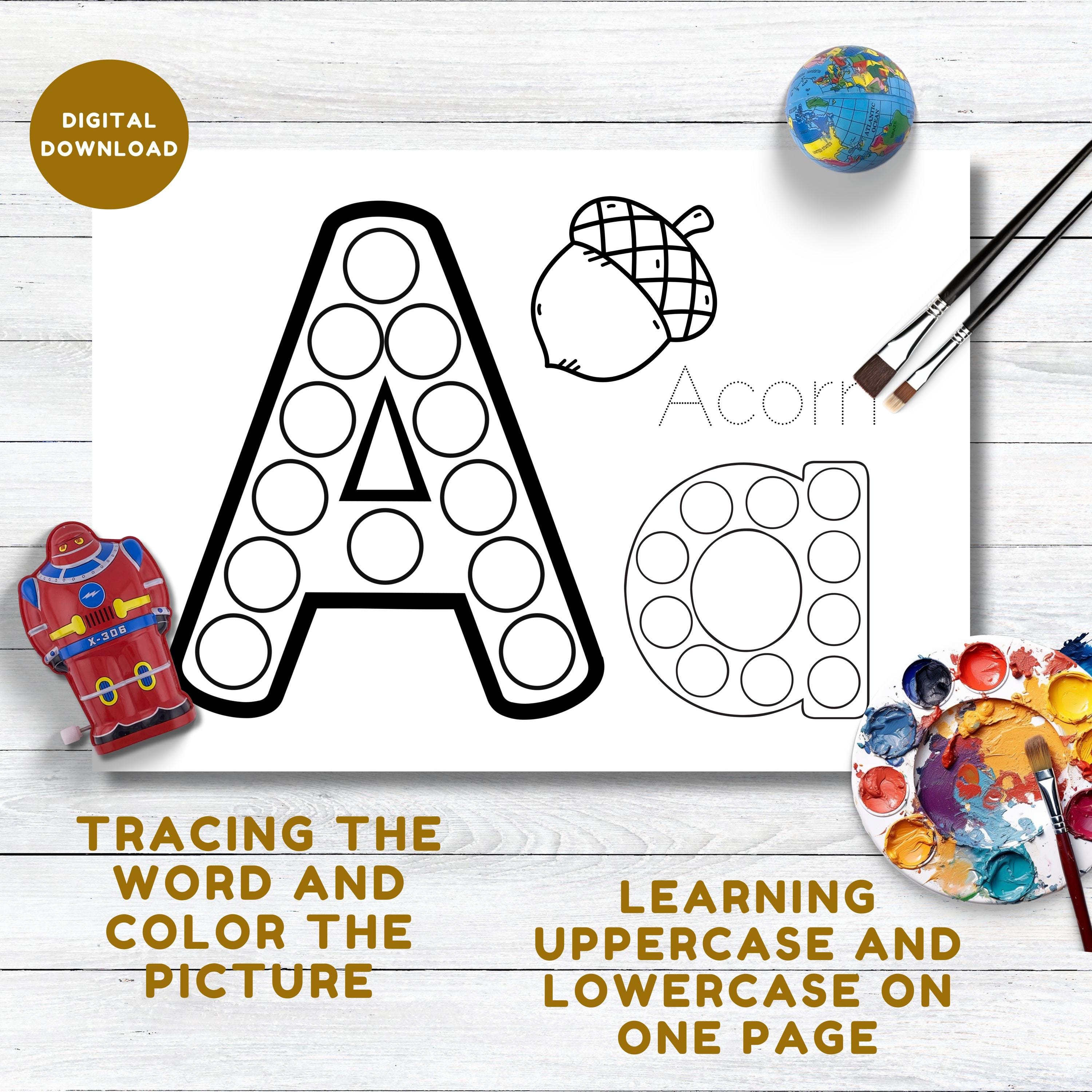 Dot Sticker Worksheet, Do a Dot Alphabet Printable Worksheets, Alphabet ...