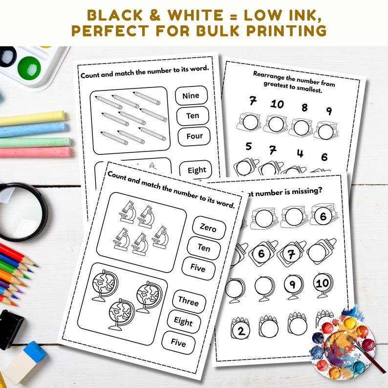 Math Worksheets Kindergarten, Printable Math Worksheets, Printable Back ...