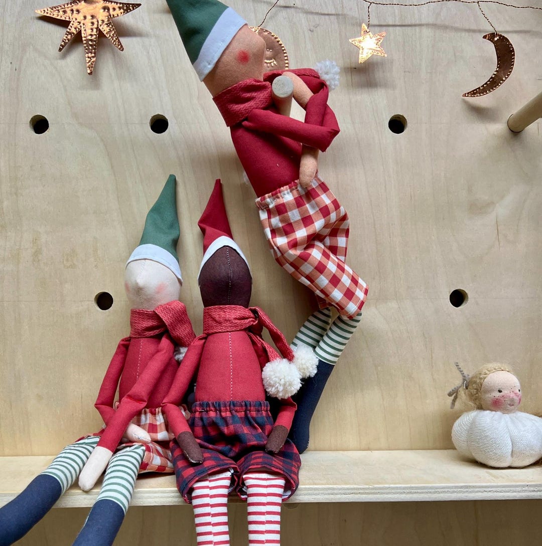 DIY Elf Friends Fabric Panel: Cut and Sew Organic Cotton Project - Etsy