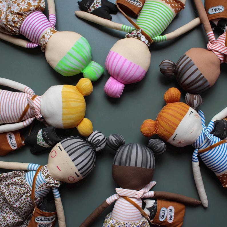 DIY Doll Cut and Sew Panel: Organic Cotton Fabric Doll Pattern - Etsy