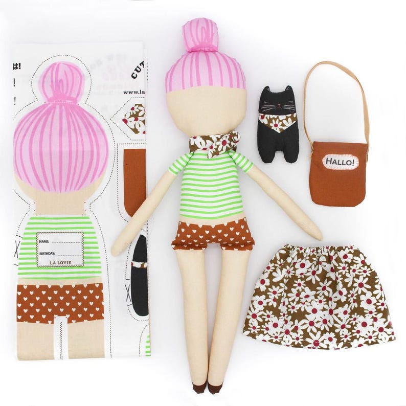 DIY Doll Cut and Sew Panel: Organic Cotton Fabric Doll Pattern - Etsy