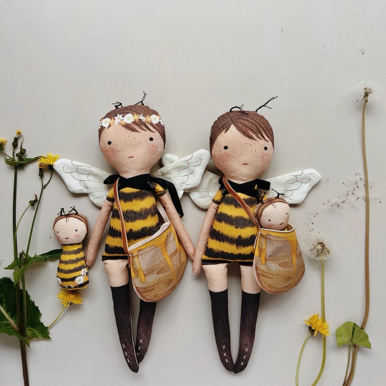 DIY Bee Doll Fabric Panel: Cut and Sew Pattern - Etsy