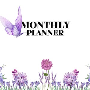 2025 Monthly Planner A3 - Purple, Flowers, Watercolours - Etsy