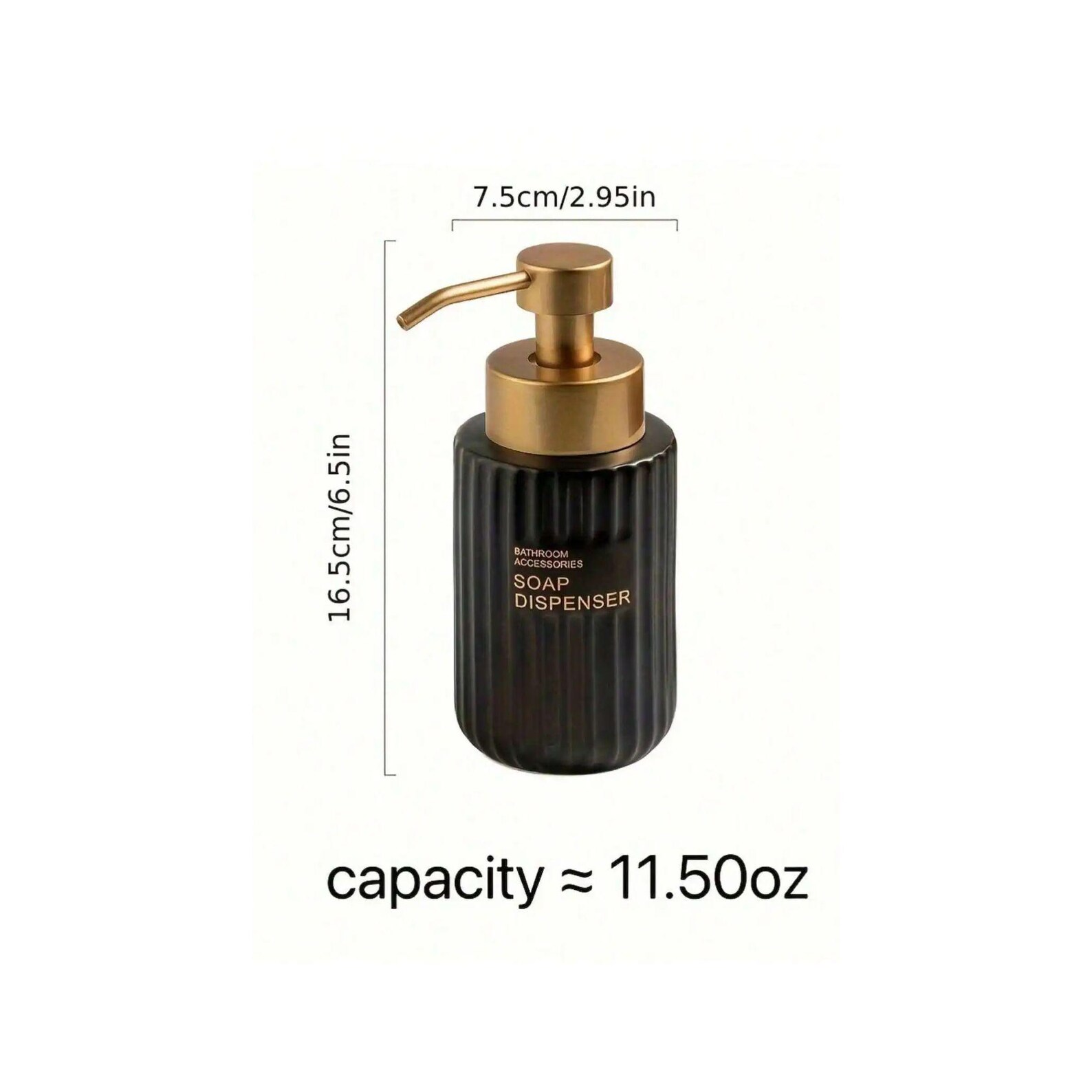 Luxury Modern Letter Ceramic Soap Dispenser – Refillable Lotion Bottle ...
