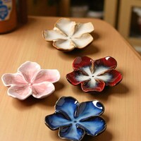 Pink Flower-shaped Ceramic Plate - Elegant & Charming Tableware for ...