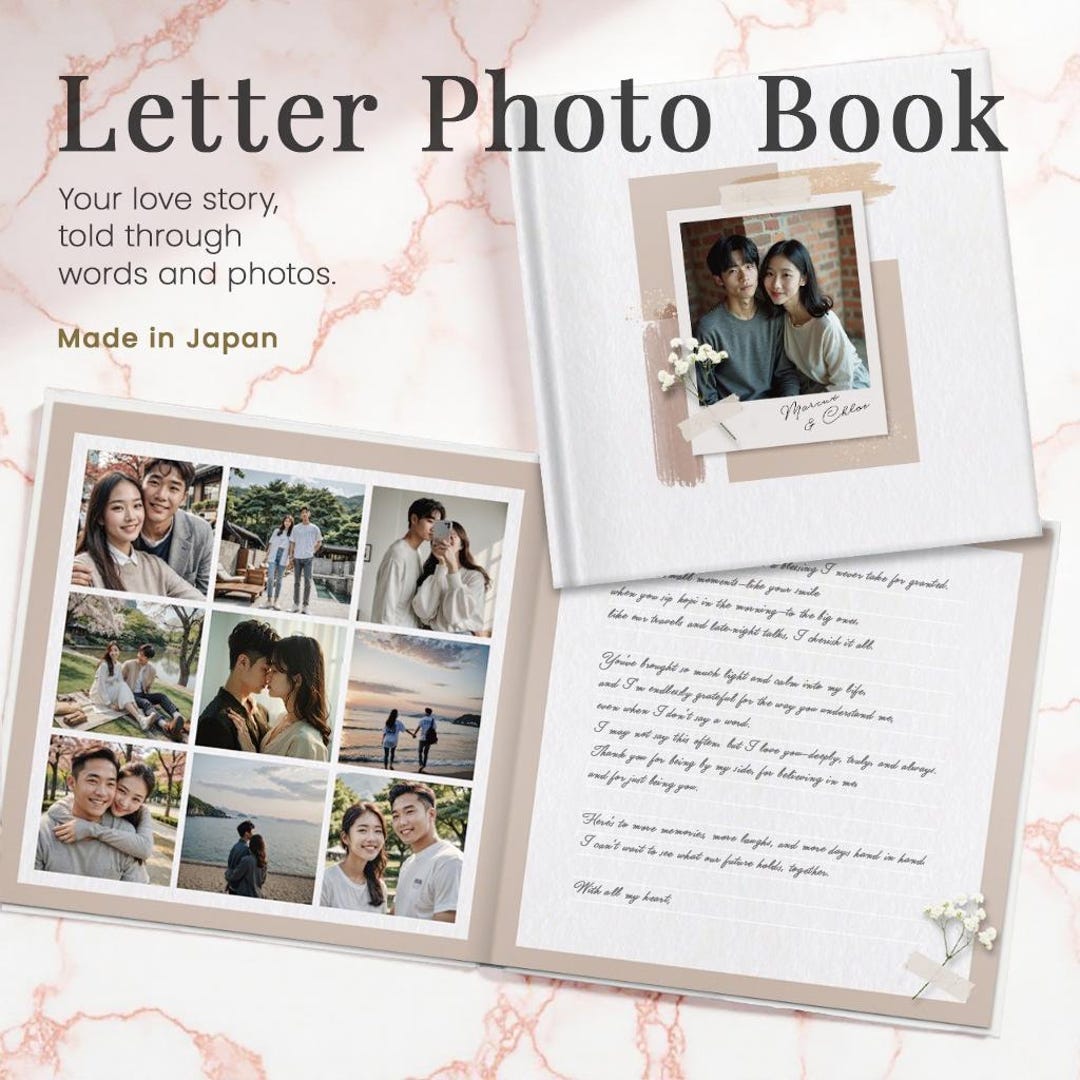Personalized Letter Photo Book | Custom Gift for Her | Anniversary ...