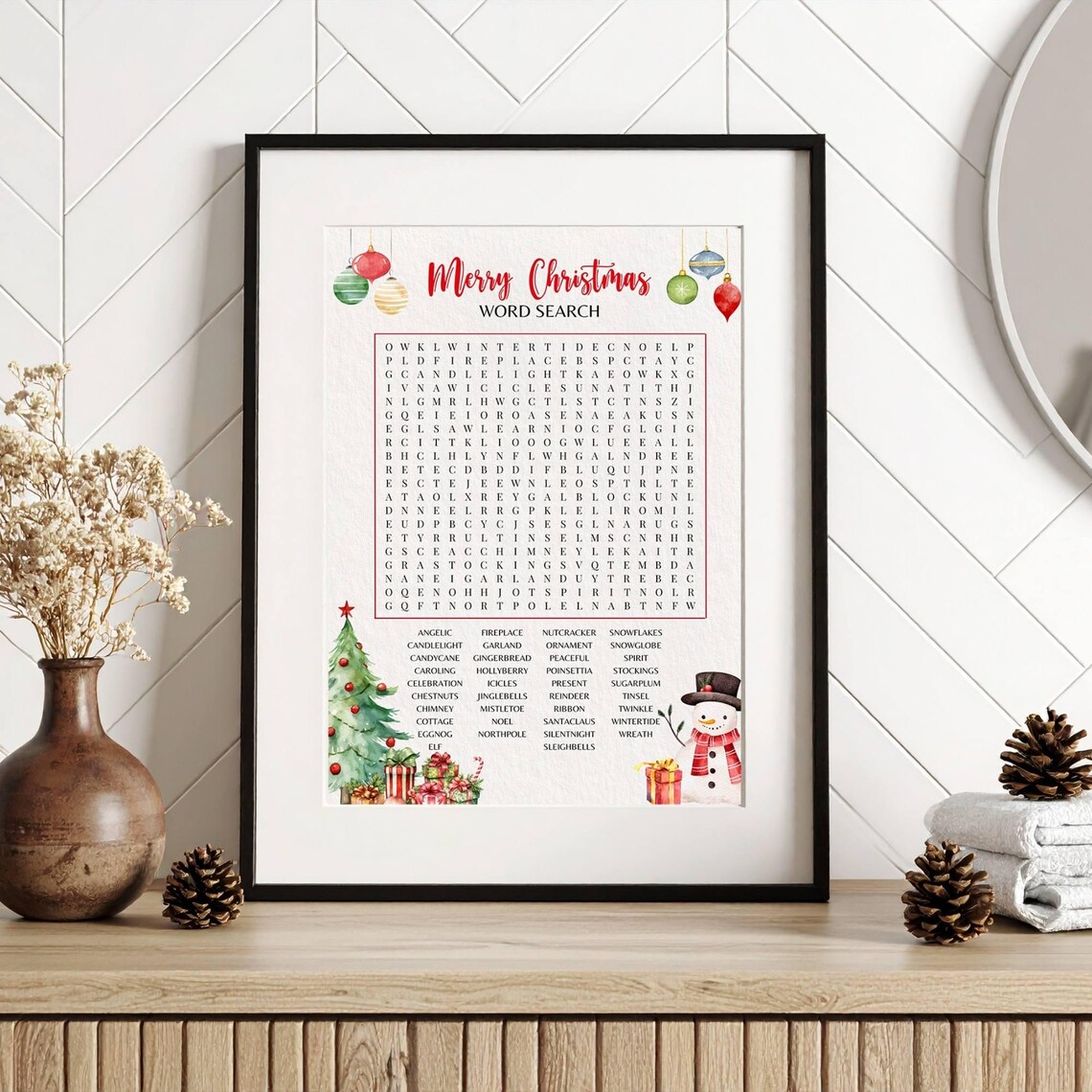 Christmas Word Search Game | Holiday Printable Activity | Kids ...