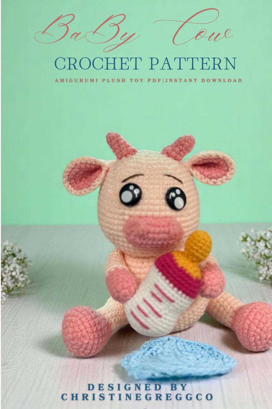 Baby Cow Crochet Pattern: Amigurumi Plush Toy (PDF Download) - Etsy