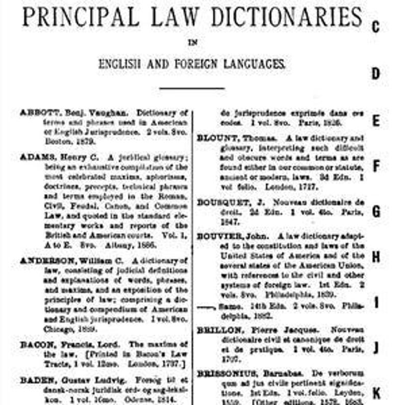 Black's Law Dictionary 1891 First Edition: Historical Legal Reference ...