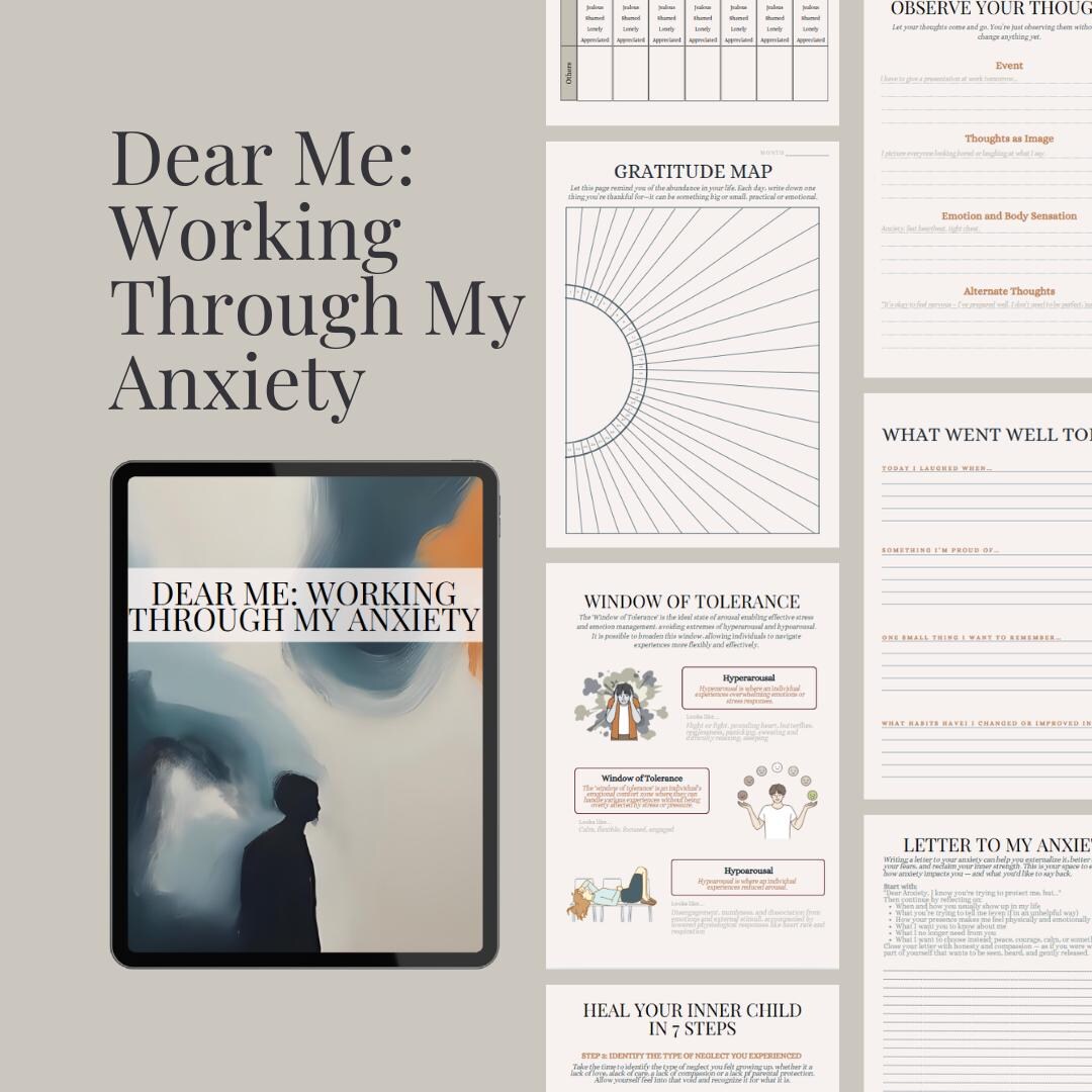 Printable Anxiety Relief Journal PDF | Guided Self-reflection & Calm ...
