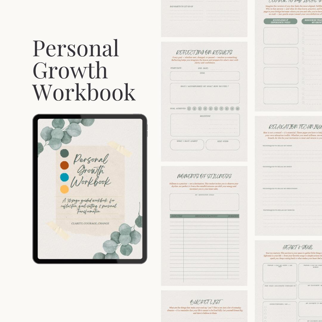 Printable Personal Growth Workbook PDF | Self-development & Goal-setting Journal - Etsy