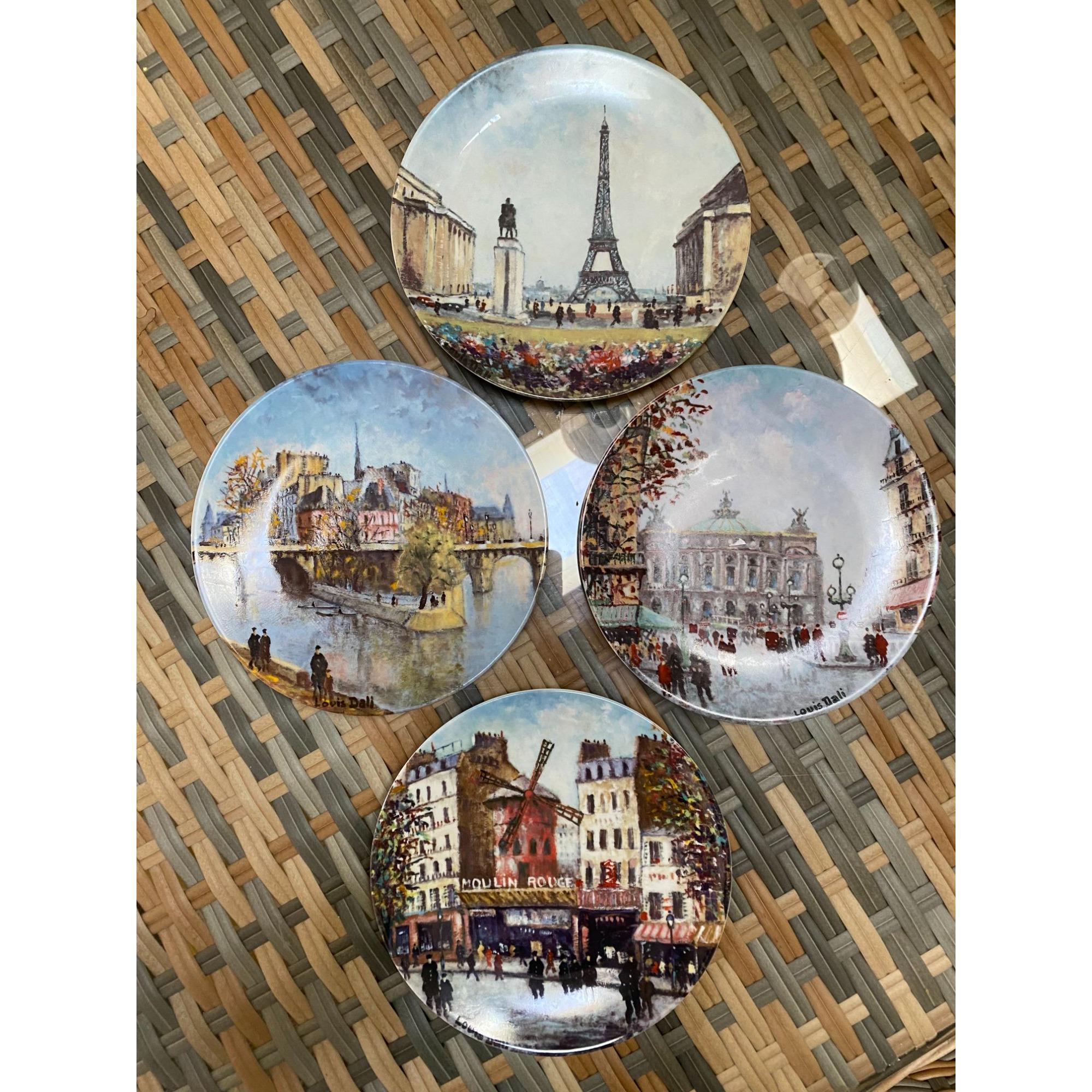 Vintage 1980's Louis Dali Limoges Decorative Plates ~ Set of Four ...
