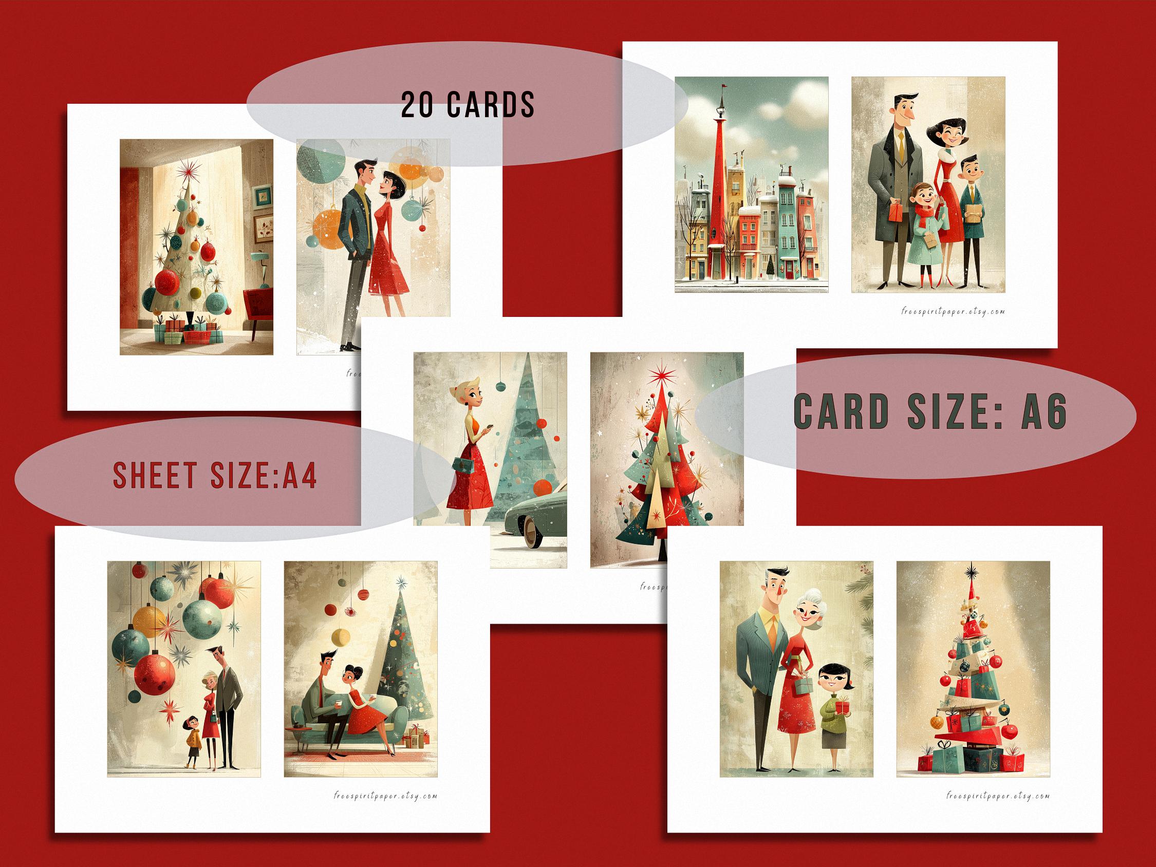 Mid Century Christmas Cards – 20 Retro Holiday Greeting Cards ...