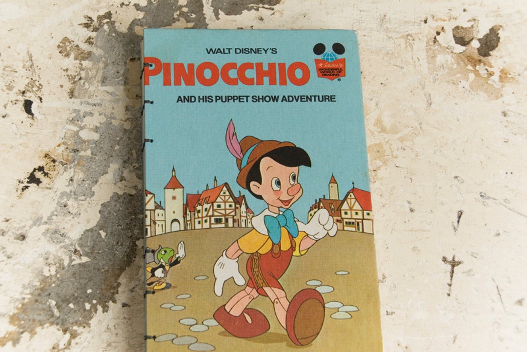1973 PINOCCHIO Vintage Recycled Book Journal - Etsy