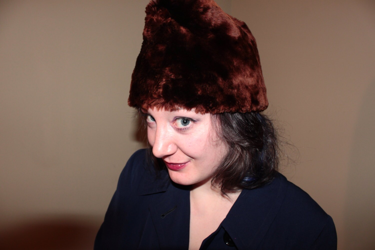 Sombrero de piel de castor de 1950 - Etsy España