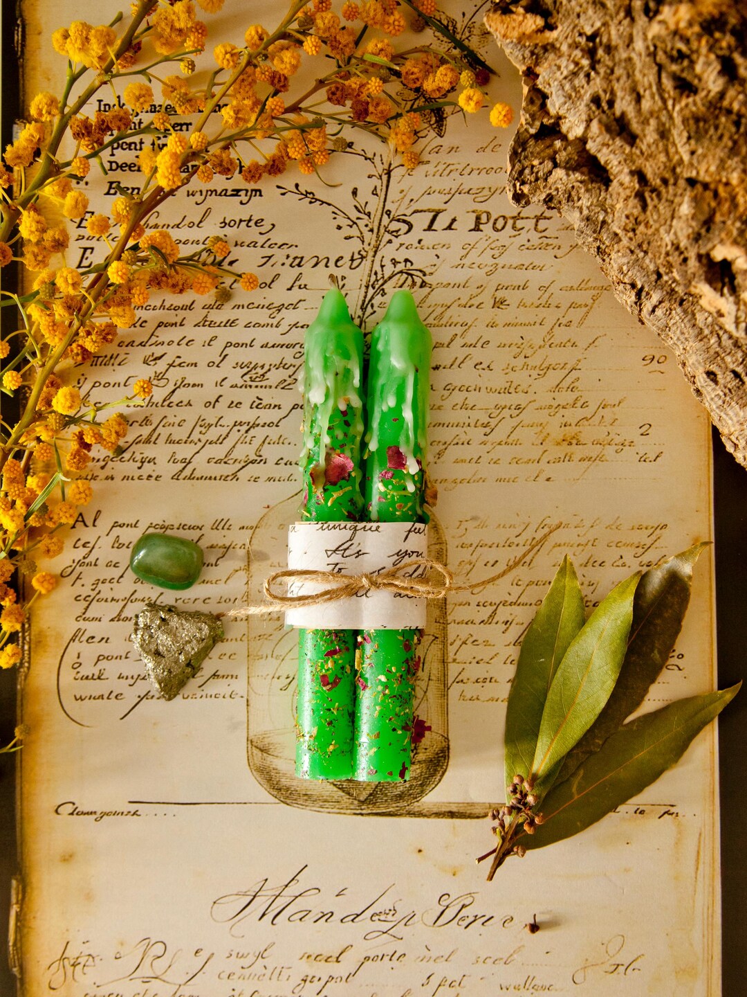 Set of 2 Ritualized Lucky Candles | Magic, Spells, Positive Energy ...