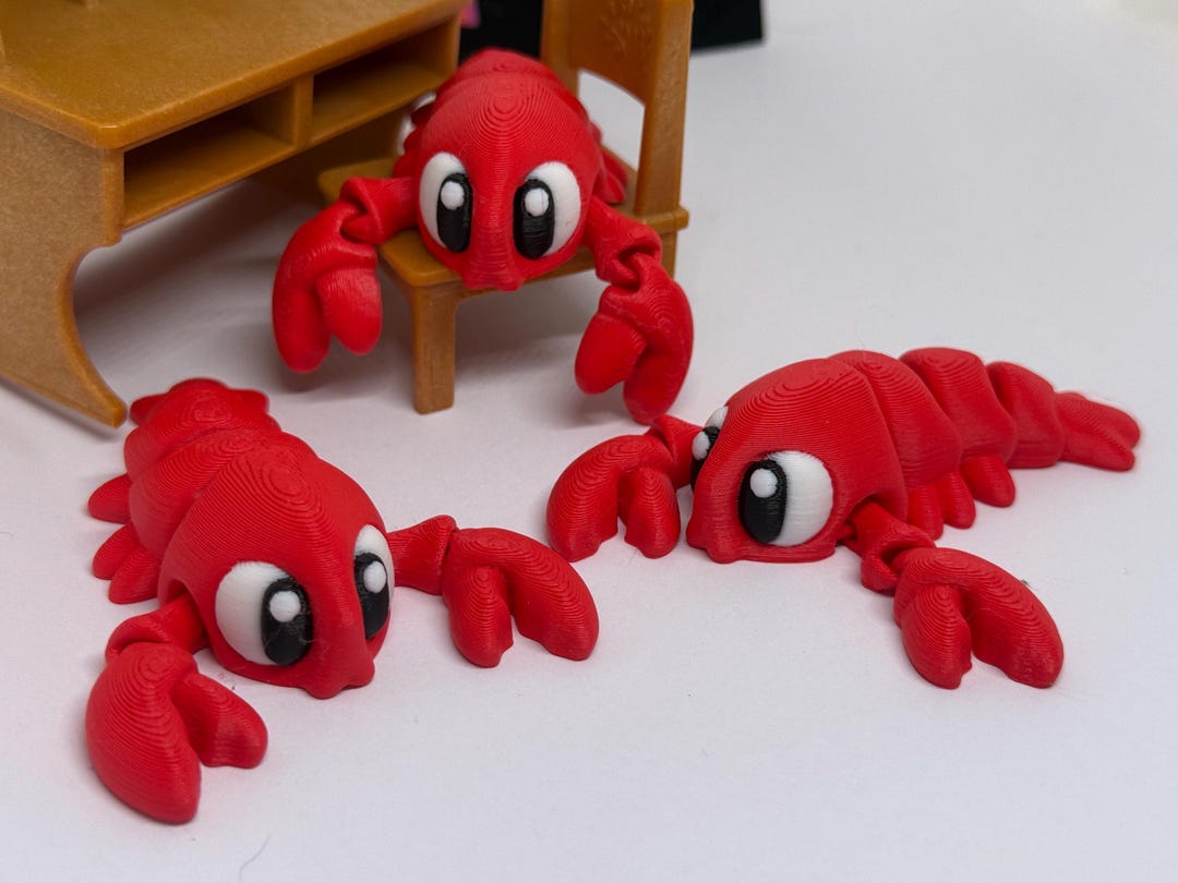 3D Printed Red Lobster Figurine – Nautical Decor - Etsy