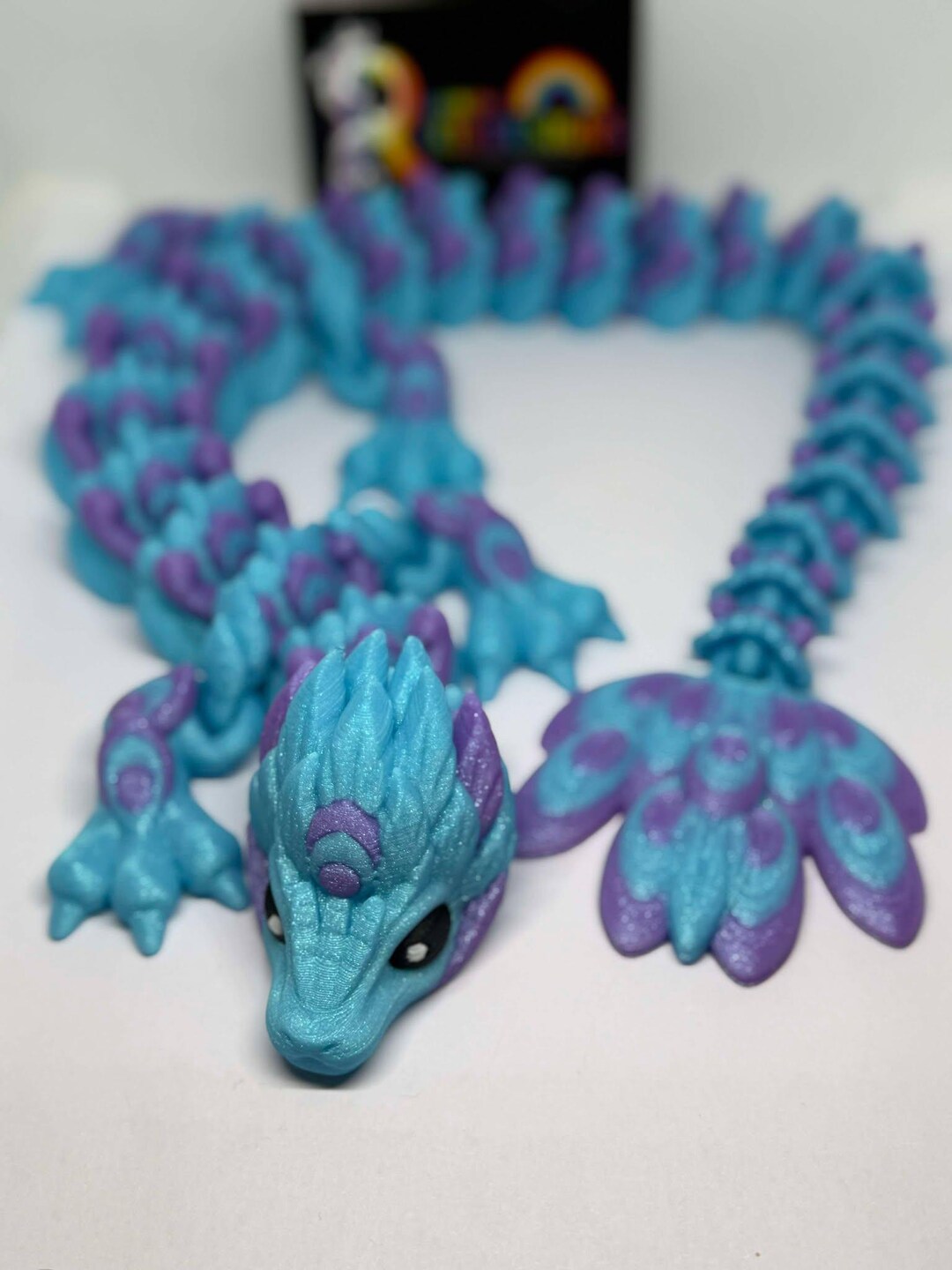 Hera Peacock Glitter Dragon 3D Printed Articulated Dragon - Etsy