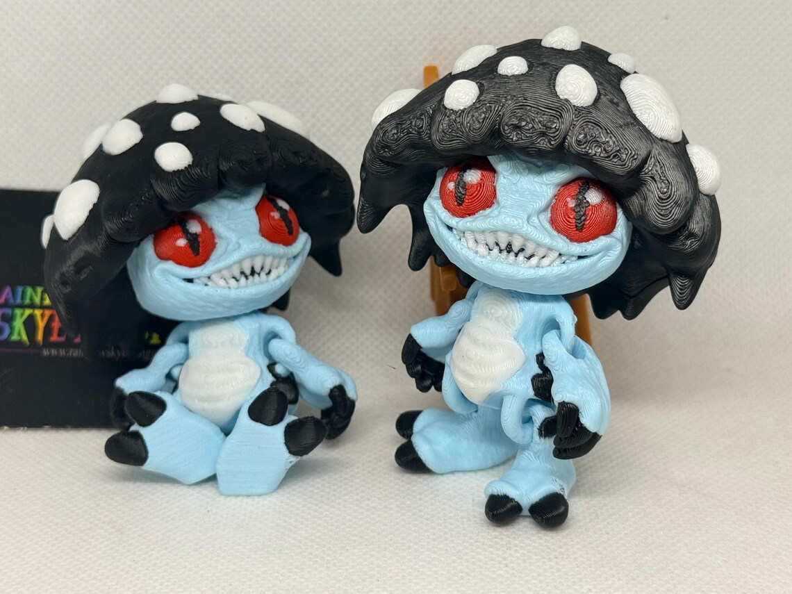 Sporeling Shroom Critters – Articulated 3D Printed Fantasy Creature - Etsy