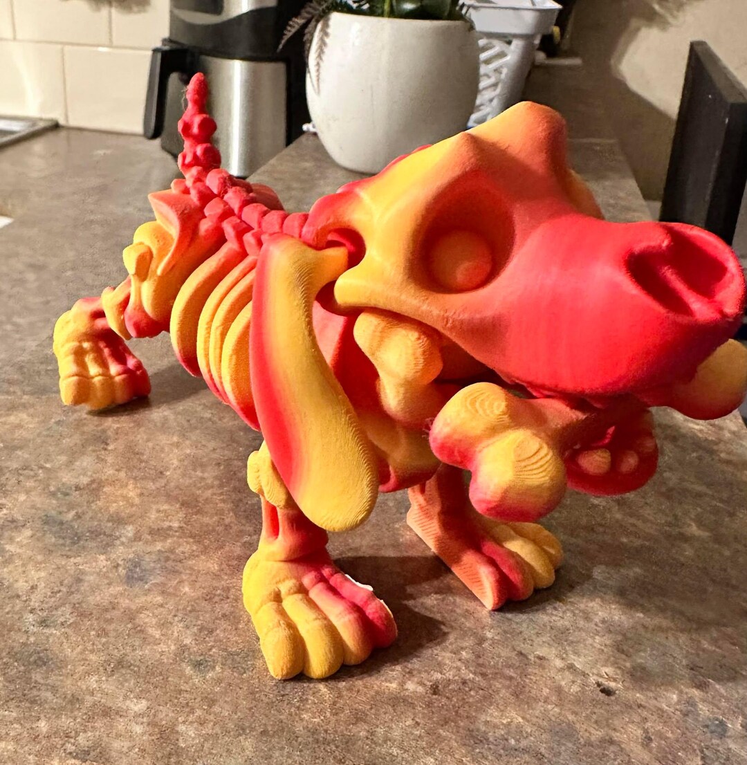 Skeleton Dog With Bone 3D Printed - Etsy