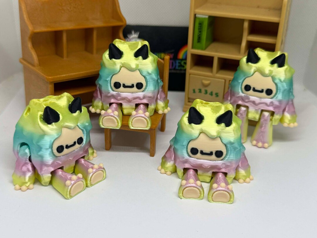 3D Rainbow Yeti 3D Printed Fidget Toy for Kids & Adults - Etsy