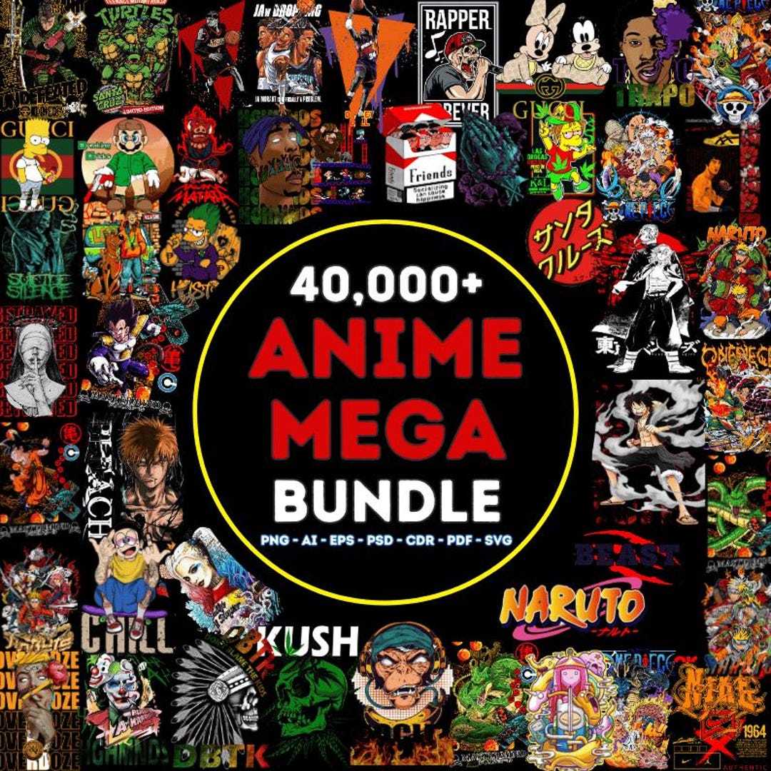 Mega Design Bundle: 40,000+ Designs, Anime, Streetwear, Anime Vector ...