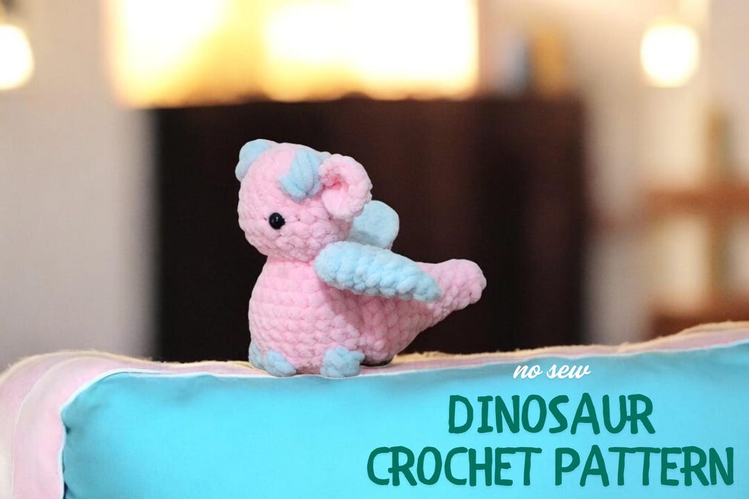 Adorable No-sew Dinosaur Crochet Pattern – Easy Jurassic World ...