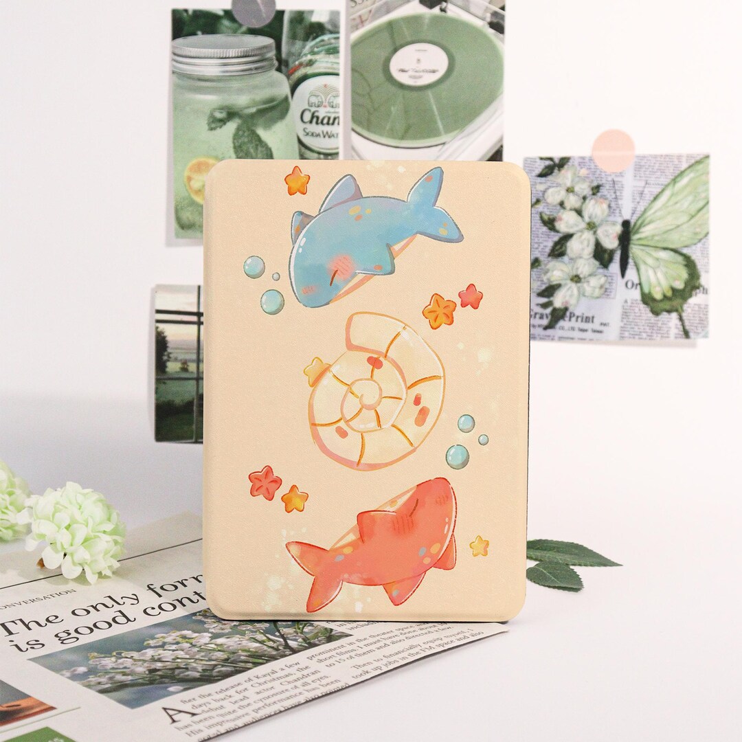 Cute Cartoon Fish Kindle Case,kobo Cover,auto Wake/sleep Case for ...