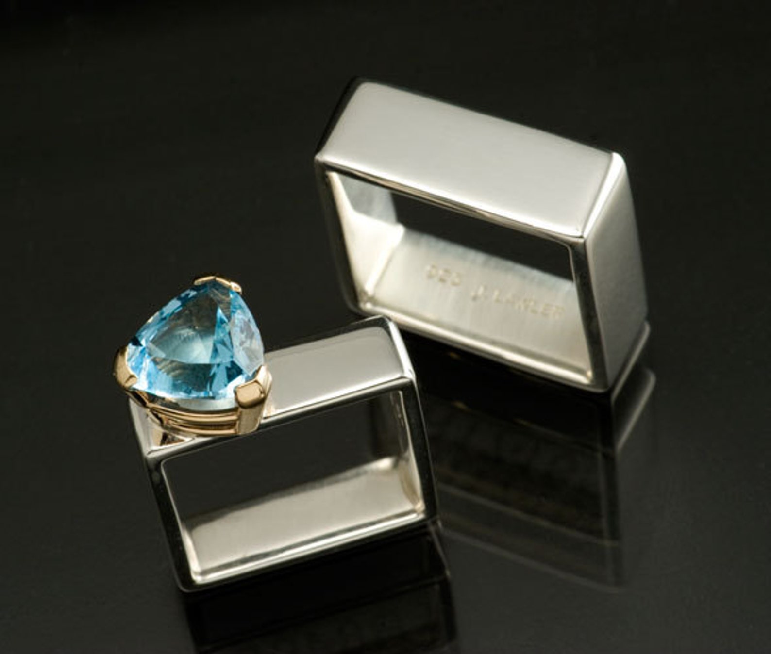 Sterling Silver Plain Wide Square Band, Silver Square Ring, Men's or ...