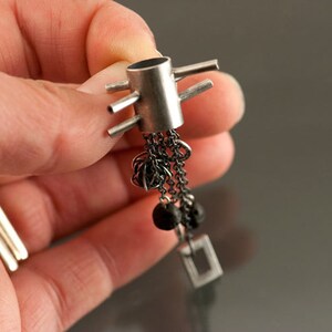 Sterling Silver Explosion Brooch, Lava Rock, One of a Kind - Etsy