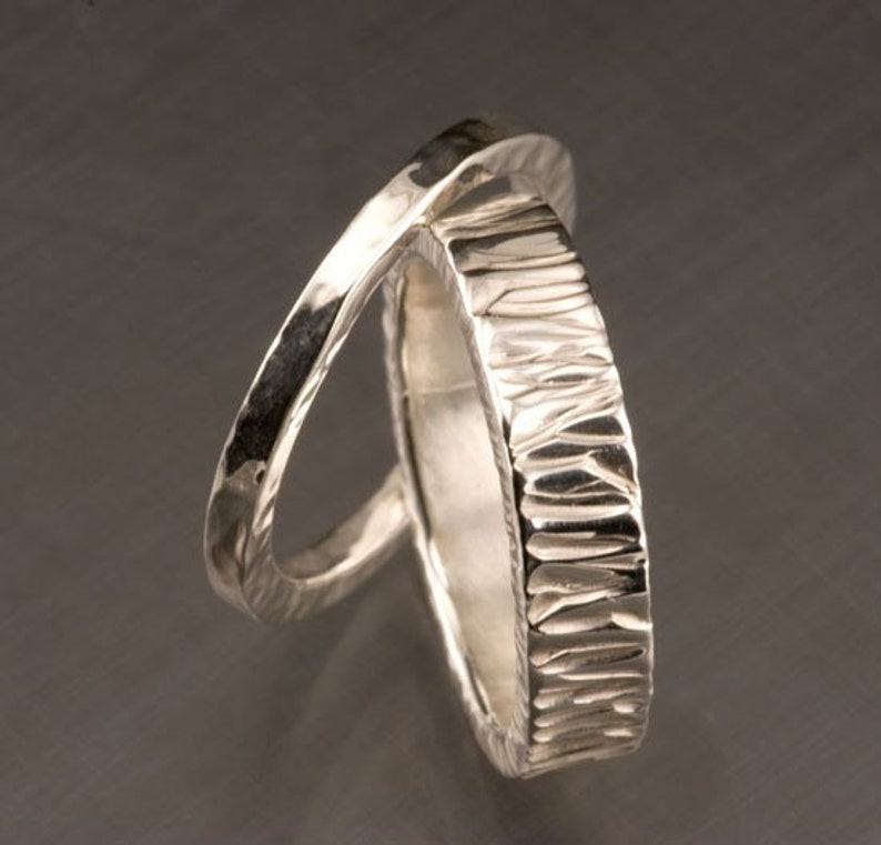 Sterling Silver Wedding Rings Stackable Custom Made - Etsy
